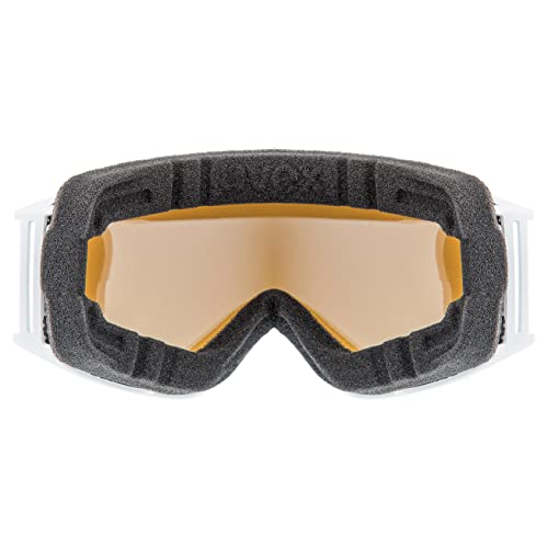 uvex g.gl 3000 LGL, lunettes de ski Adulte unisexe, white mat/lasergold lite-blue, one size