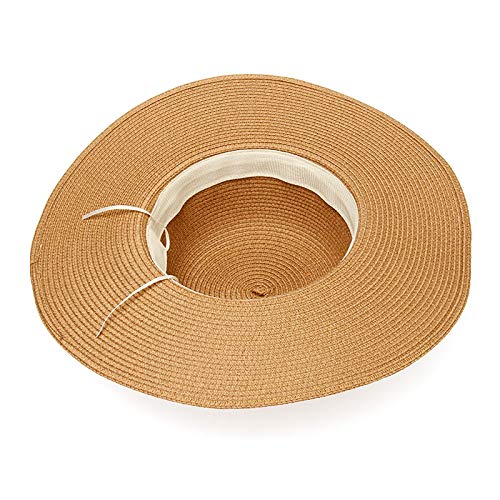 Personalized Custom Name Text Embroidery Beach Hats for Women Sun Straw Hat Wide Brim Foldable Roll up Floppy Summer Hat