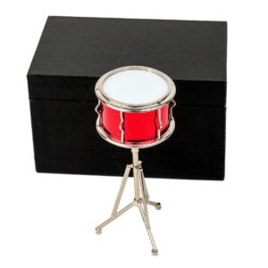 seawoo miniature snare drum with case mini percussion musical instrument mini snare drum miniature dollhouse model christmas ornament and gift (snare drum)