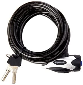 amazon basics bike cable lock, 6 foot, black