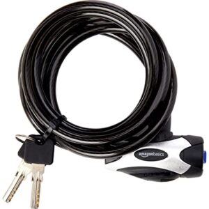 Amazon Basics Bike Cable Lock, 6 Foot, Black