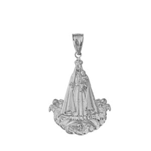 fine 925 sterling silver our lady of charity nuestra señora de la caridad del cobre (medium) charm pendant