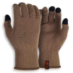 First Lite Talus Touch Full Finger Merino Wool Glove - Lightweight Hunting Gloves - Dry Earth - Large