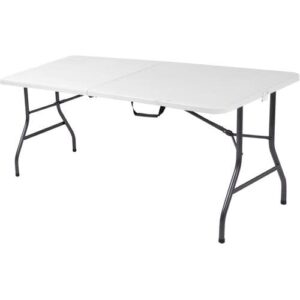 cosco 6 foot centerfold folding table, white