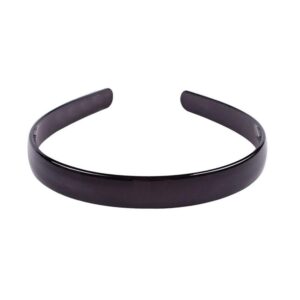 Set of 2 Simple Fashion Plastic Headband Fine Tooth Hairband Headwear Hair Hoop Hair Acessories for Women's Lady Girls (Black +Brown)