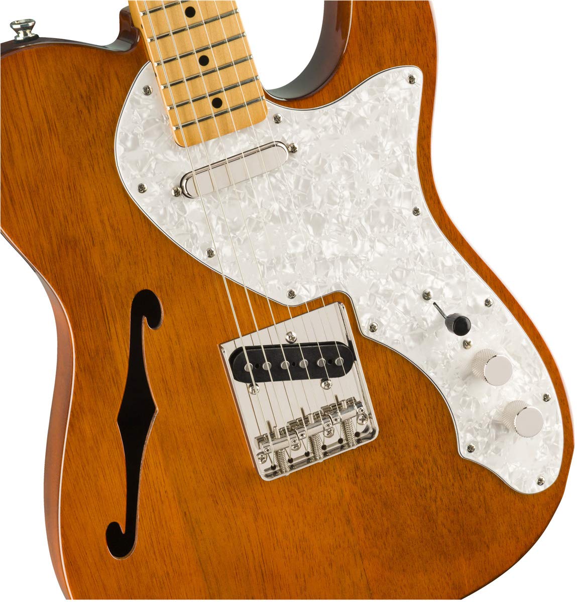 Squier Classic Vibe 60s Thinline Telecaster Electric Guitar, with 2-Year Warranty, Natural, Maple Fingerboard