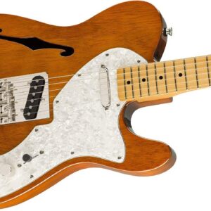 Squier Classic Vibe 60s Thinline Telecaster Electric Guitar, with 2-Year Warranty, Natural, Maple Fingerboard