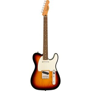 squier classic vibe 60s custom telecaster electric guitar, with 2-year warranty, 3-color sunburst, laurel fingerboard