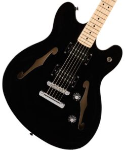 squier affinity series starcaster electric guitar, with 2-year warranty, black