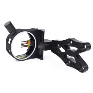 gpp 5 pin bow sight - .029 fiber, brass pin, aluminum machined - right and left handed,with led sight light