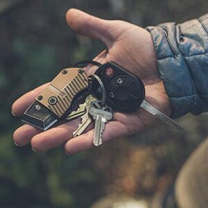 Gerber Gear Key Note - 1" Plain Edge Keychain Knife - EDC Gear and Equipment - Coyote Brown