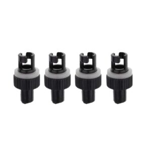 fhelectronic 4 pieces air pump hose valve adapter black pvc kayak inflatable boat air valve hr hose adapter water fit for boat kayak rubber boats