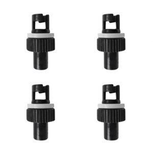 FHelectronic 4 Pieces Air Pump Hose Valve Adapter Black PVC Kayak Inflatable Boat Air Valve HR Hose Adapter Water fit for Boat Kayak Rubber Boats