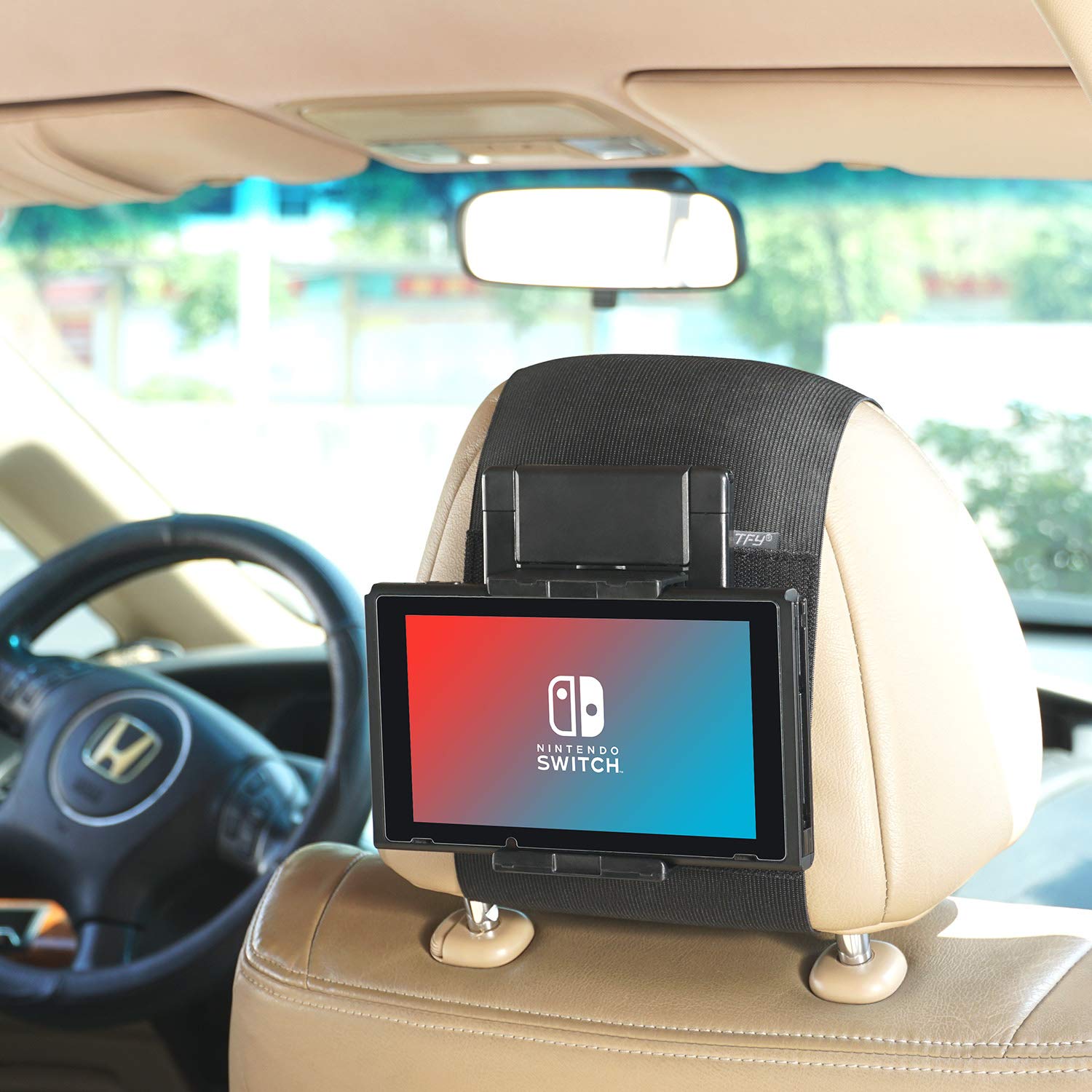 TFY Switch Car Mount, Car Headrest Mount Holder for Game Machine Nintendo Switch