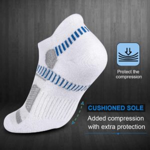 Heatuff Mens Athletic Ankle Socks Moisture Wicking Cushion Running Low Cut Sock 6 Pack