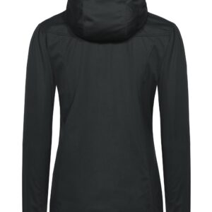 Little Donkey Andy Women's Lightweight Hooded Softshell Jacket for Running Travel Hiking, Windproof, Water Repellent Black Size L