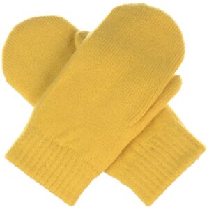 be your own style byos unisex winter toasty warm solid & glitter fleece lined knit mitten gloves