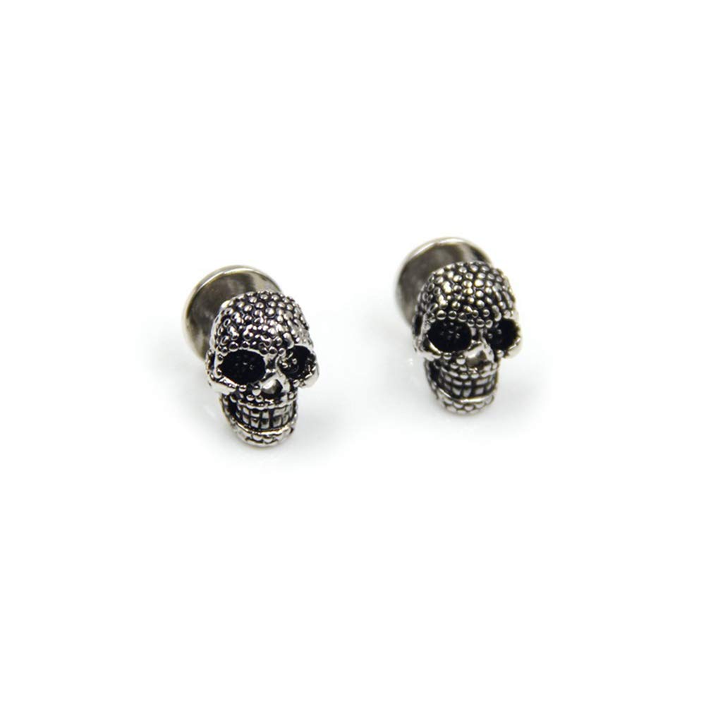 Black Skull Cufflinks and Dress Shirt Studs Set for Tuxedo Party Gift Accessories