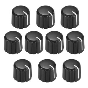 uxcell 10pcs potentiometer control knobs for electric guitar volume tone knobs black d type 4x6mm