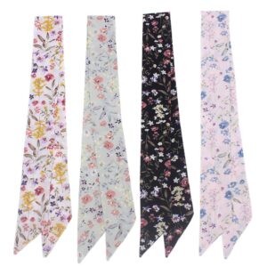 uainhrt 4pcs morning glory design bag handbag handle ribbon scarf hair head band neck scarf neckerchief scarf head wrap fashion gifts