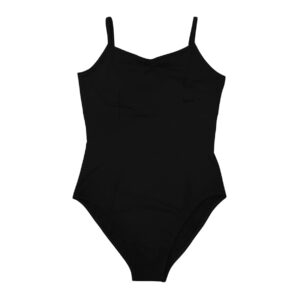 YONGHS Women's Criss Cross Back Camisole Ballet Dance Leotard Strappy Bodysuit Sleeveless Dancewear Black Medium