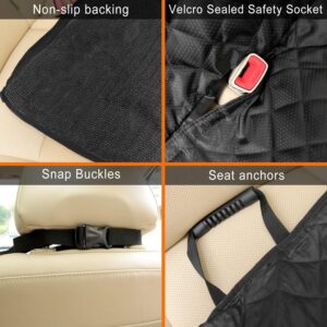 Bark Lover Dog Back Seat Cover Protector, Waterproof Dog Car Seat Covers, Heavy-Duty & Nonslip Backseat Protection for Dogs and Kids, Compatible Pet Car Seat Cover for Cars, Trucks & SUVs