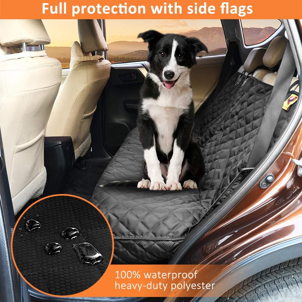 Bark Lover Dog Back Seat Cover Protector, Waterproof Dog Car Seat Covers, Heavy-Duty & Nonslip Backseat Protection for Dogs and Kids, Compatible Pet Car Seat Cover for Cars, Trucks & SUVs