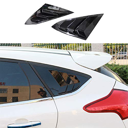 fit for Ford Focus ST RS MK3 Hatchback 2PC 2012 2013 2014 2015 2016 2017 2018 Shiny Black Window Side Louvers Vent