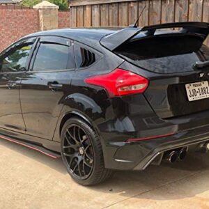 fit for Ford Focus ST RS MK3 Hatchback 2PC 2012 2013 2014 2015 2016 2017 2018 Shiny Black Window Side Louvers Vent