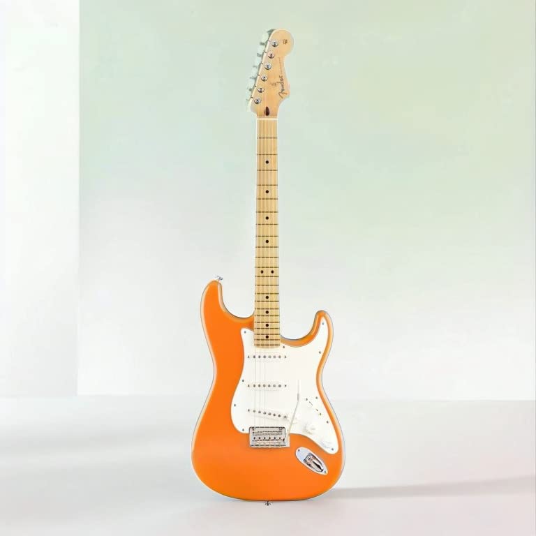 Fender Player Stratocaster SSS Electric Guitar, with 2-Year Warranty, Capri Orange, Maple Fingerboard