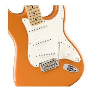 Fender Player Stratocaster SSS Electric Guitar, with 2-Year Warranty, Capri Orange, Maple Fingerboard