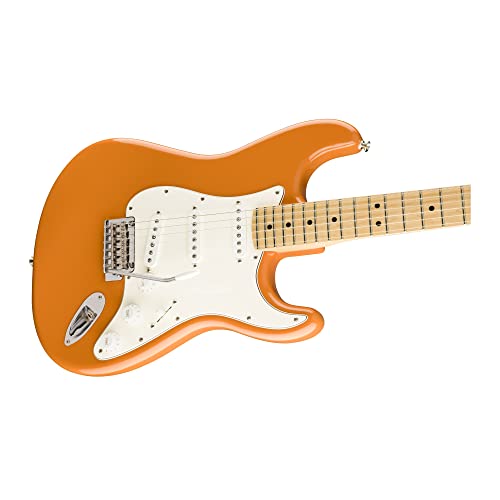 Fender Player Stratocaster SSS Electric Guitar, with 2-Year Warranty, Capri Orange, Maple Fingerboard