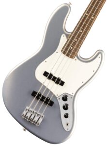 fender player jazz bass, silver, pau ferro fingerboard