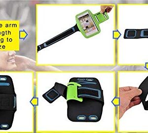 Tram Water Resistant Arm Band for Running, Hiking and Walking Fits iPhone X/XR/Xs Max 8 7 6/6s Plus. Also Samsung Galaxy S9 + S8/S7/S6 (Black, 4.7)