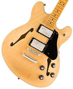 squier classic vibe starcaster electric guitar, with 2-year warranty, natural, maple fingerboard