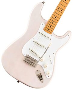 squier classic vibe 50s stratocaster electric guitar, with 2-year warranty, white blonde, maple fingerboard