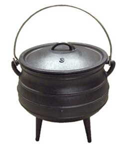 cuisiland 8.6qt pre-seasoned cast iron potjie pot