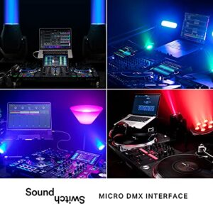 SoundSwitch Micro DMX Interface - Ultra-Compact USB to DMX Interface with 3-Month Free SoundSwitch Software Access