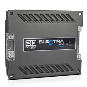 banda electra 1-channel vehicle audio bass amp - 5000wrms d class high-powered mono bass amplifier w/subsonic filter & low pass filter stable at 1ohm, led indicators, sound specialization - banda 5k1