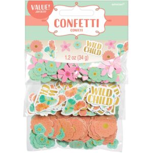 amscan pastel boho floral mixed confetti