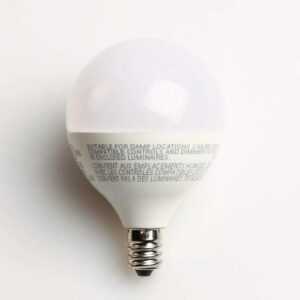 Maxlite Dimmable 5W 2700K G-16.5 Frosted Globe LED Bulb, E12 Base, Enclosed Rated