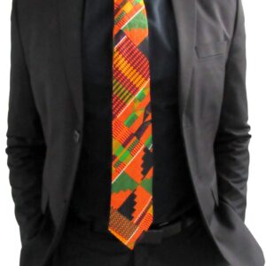 ShopHaven African Kente Tie, Ankara Tie, Afrocentric Necktie, Choir, Black History Tie, African Fabric Men Accessory