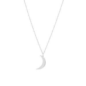 glimmerst crescent moon necklace, 18k gold plated stainless steel crescent moon pendant necklace delicate dainty crescent necklace for women