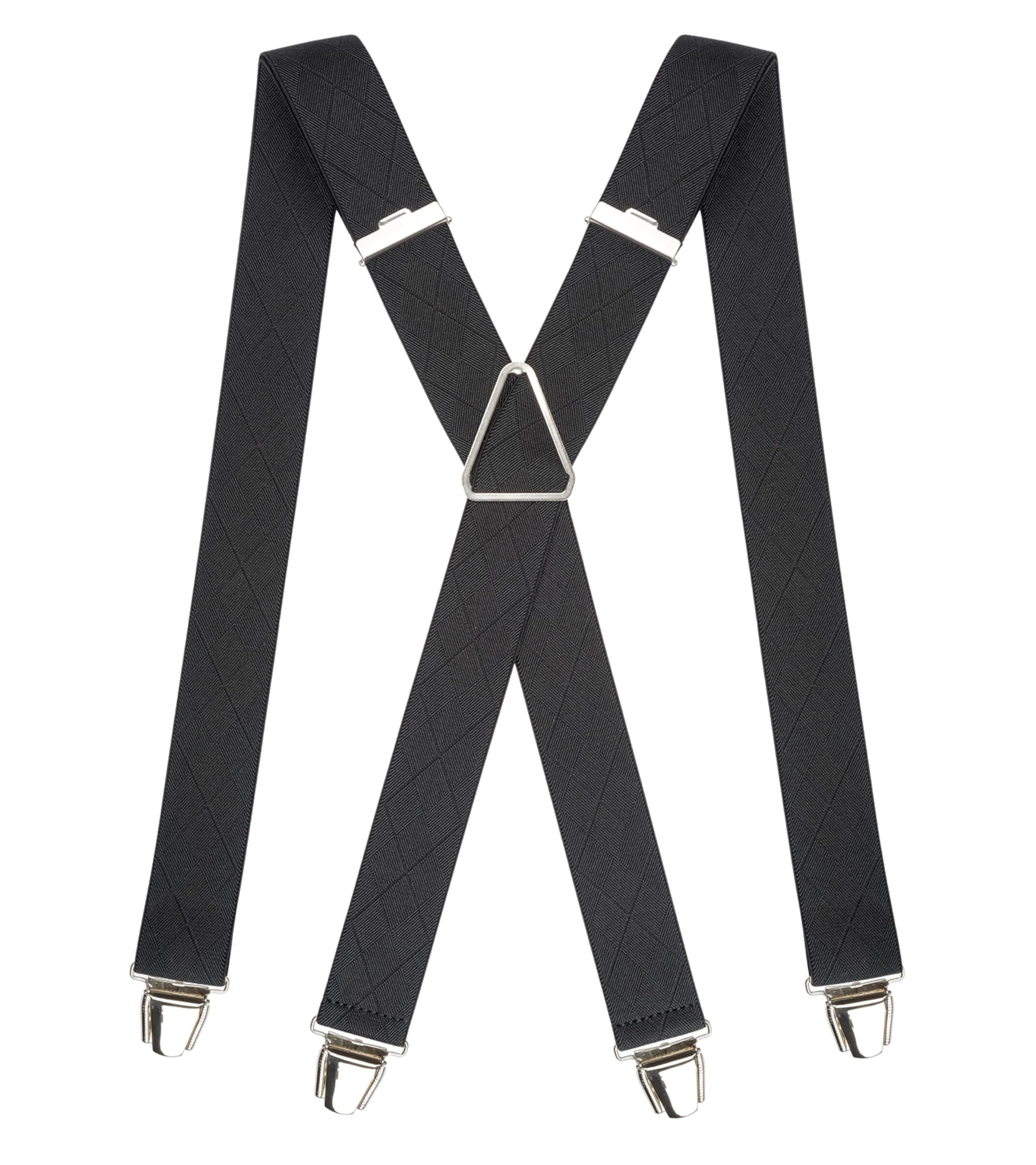 PIERROT Men’s Suspenders - One Size Adjustable and Elastic Suspenders for Men Trousers Heavy Duty with 4 Very Strong Clips