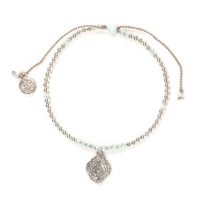 my saint my hero - rays of light bracelet - sterling silver beads