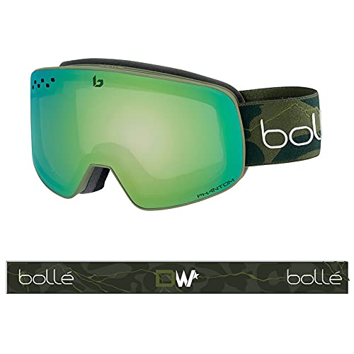 Bollé Nevada Cylindrical Snow Goggle - David Wise Signature Series | Phantom Green Emerald