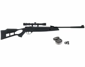 hatsan edge .22 cal 1000 fps / 21 fpe - brake barrel air rifle .22 caliber w/ 3-9x32 scope, quietenergy (qe) & spring piston | small & medium game air gun + wearable4u 250x pellets bundle