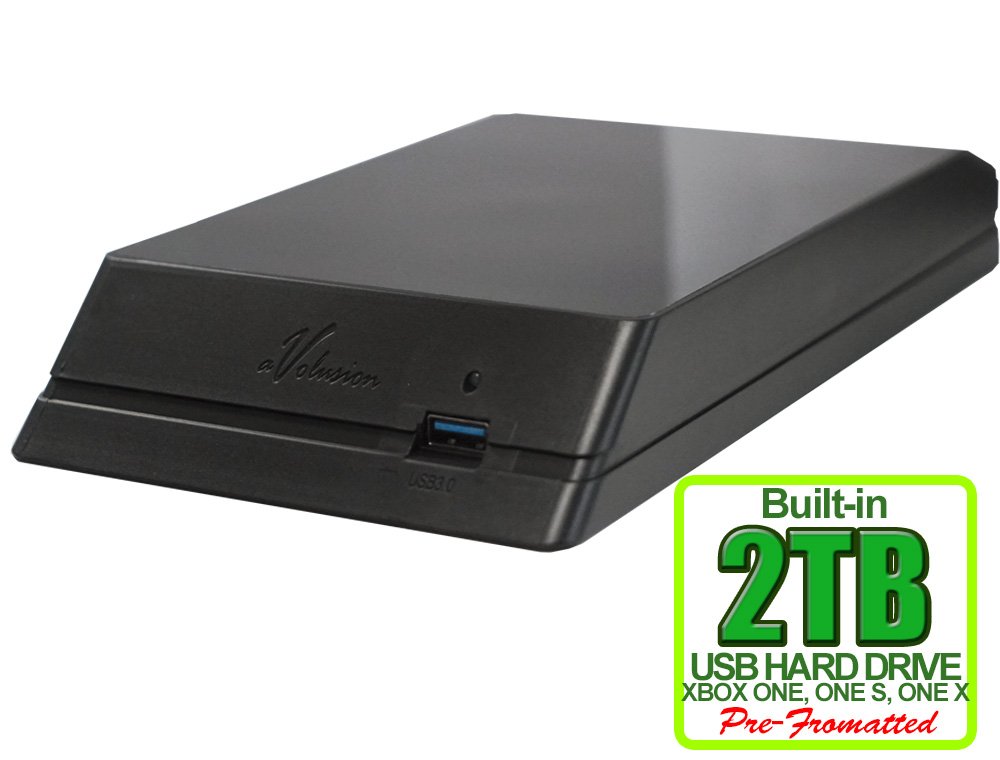 Avolusion HDDGear 2TB (2000GB) USB 3.0 External Gaming Hard Drive (for XBOX One X, Pre-Formatted) - 2 Year Warranty (Renewed)