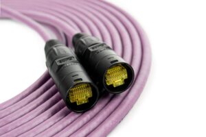 soundtools supercat professional grade shielded cat5e ethercon cable, flexible polyurethane jacket, neutrik connectors (330 feet on drum, purple)