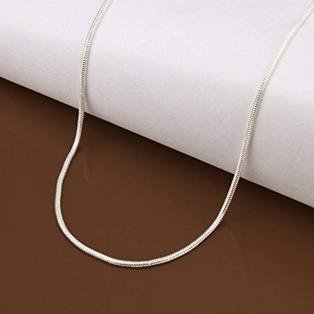 Goldenchen Fashion 925 Sterling Silver 1mm Snake Chain Necklace Jewelry Chain 16" - 30" for Men & Women (16 Inches)